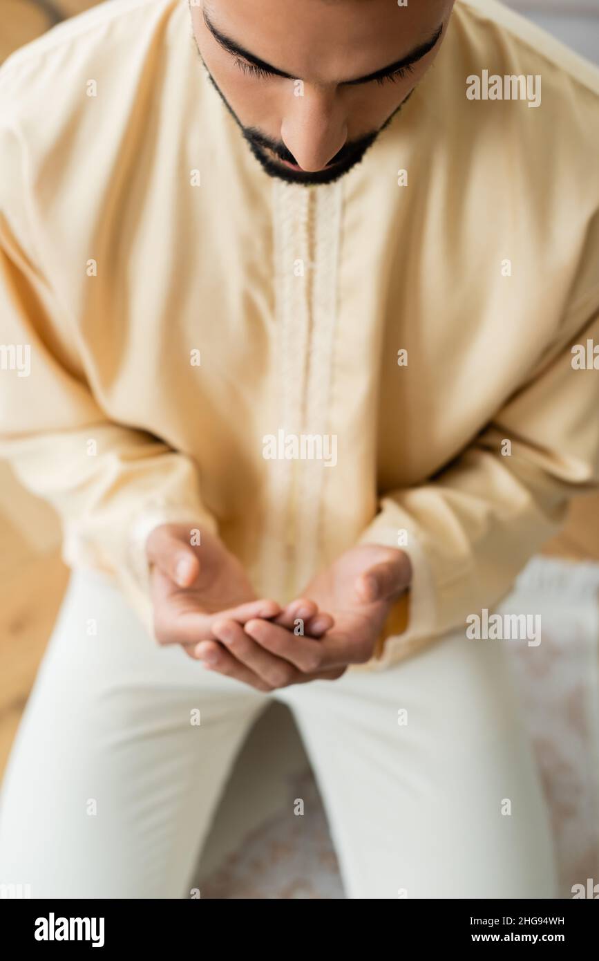 High angle view muslim man hi-res stock photography and images - Alamy