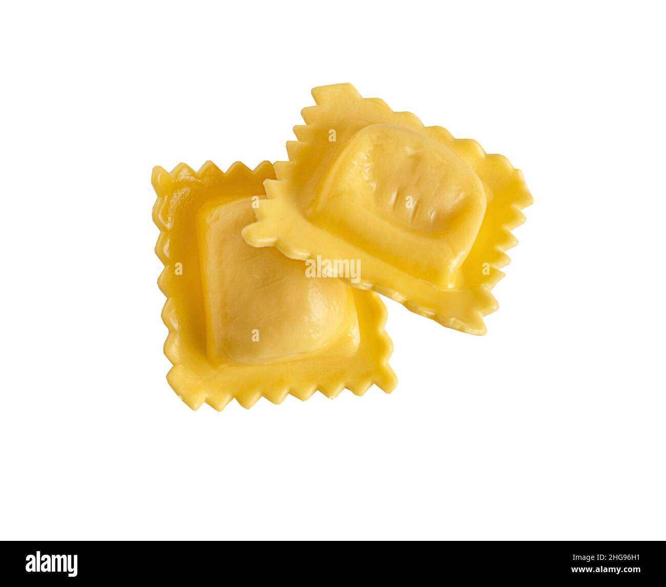 Fresh ravioli pasta isolated on white background Stock Photo - Alamy
