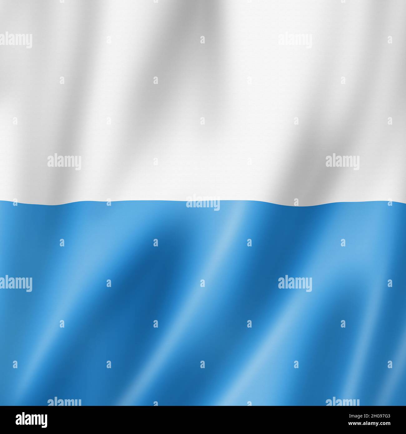 Lucerne canton - State - flag, Switzerland waving banner collection. 3D ...