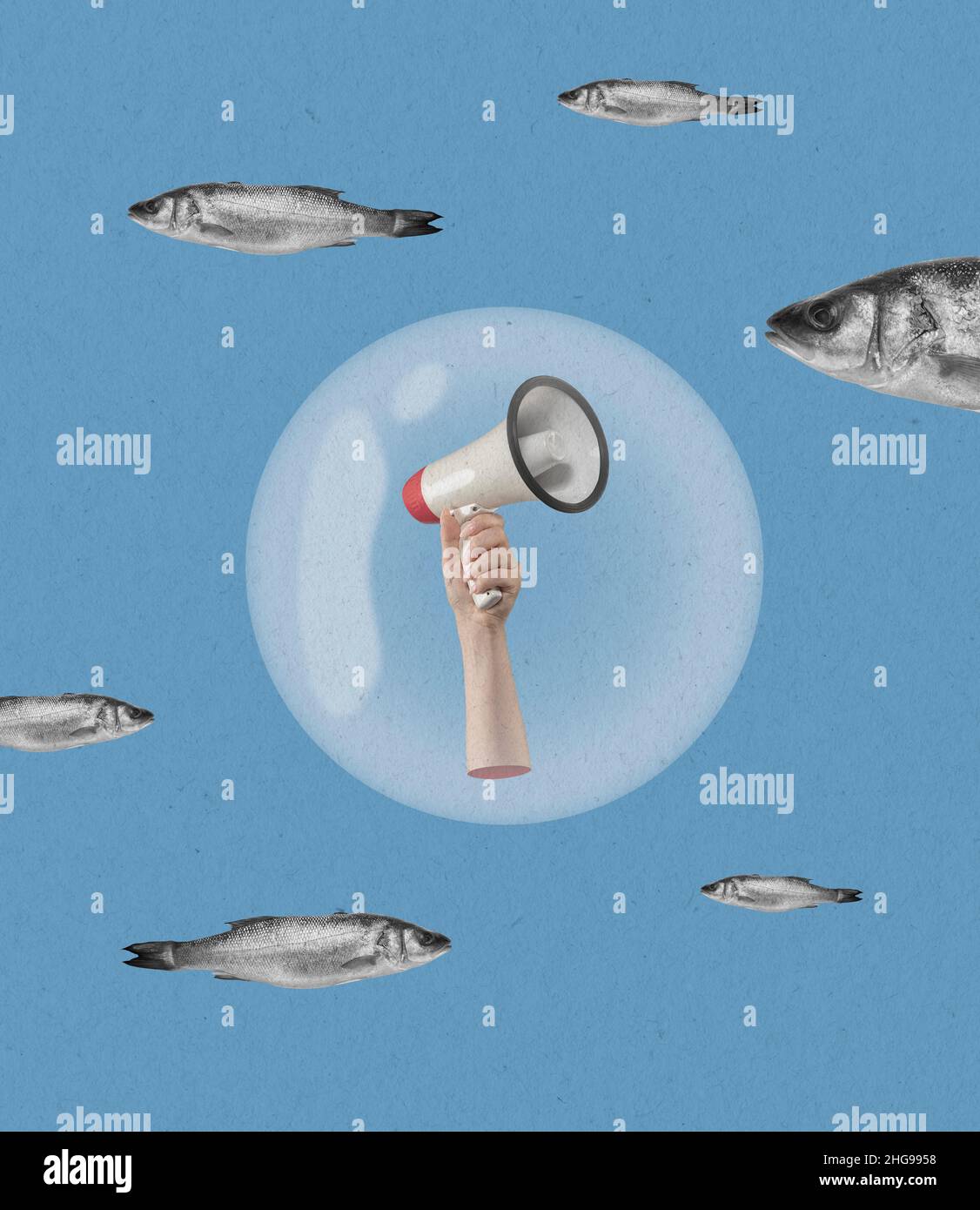 Contemporary art collage. Inspiration, idea, trendy urban magazine ...