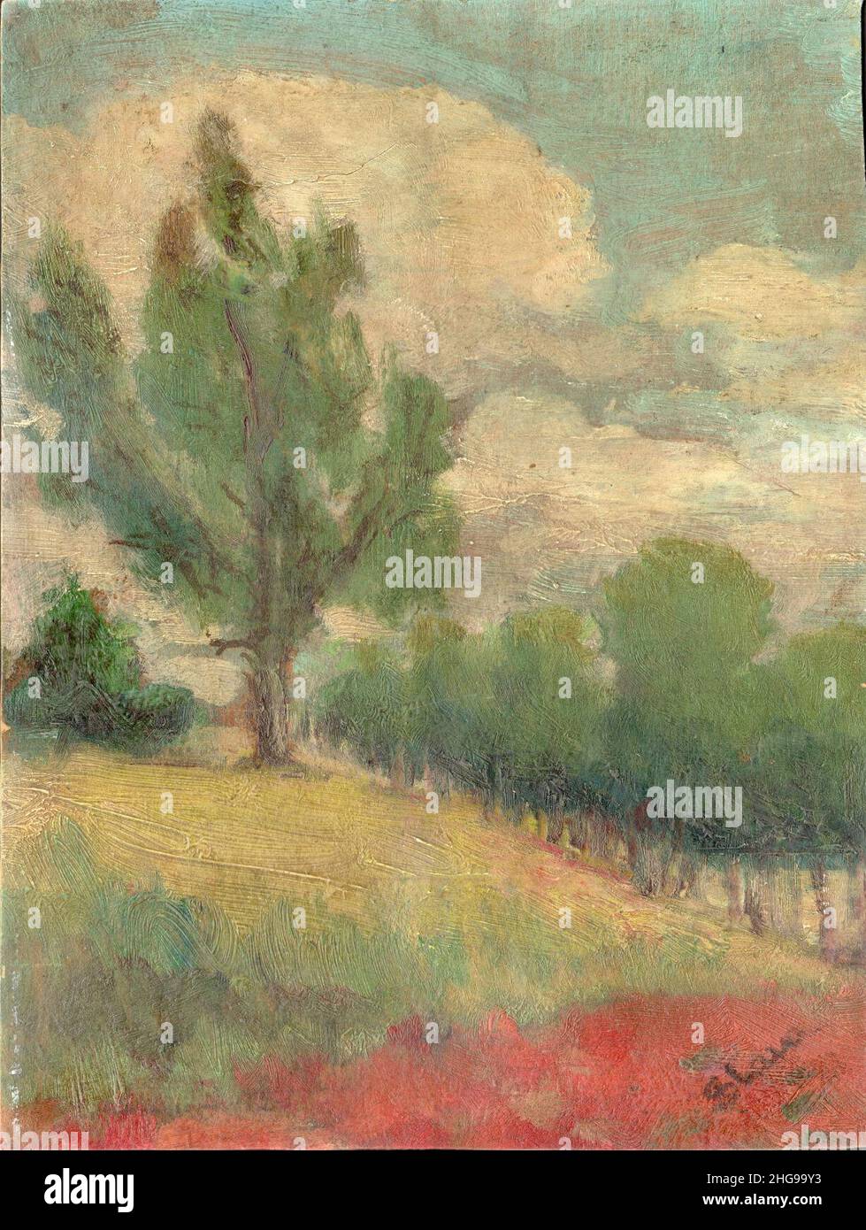 Slava Raškaj - Padina s velikim stablom Stock Photo - Alamy