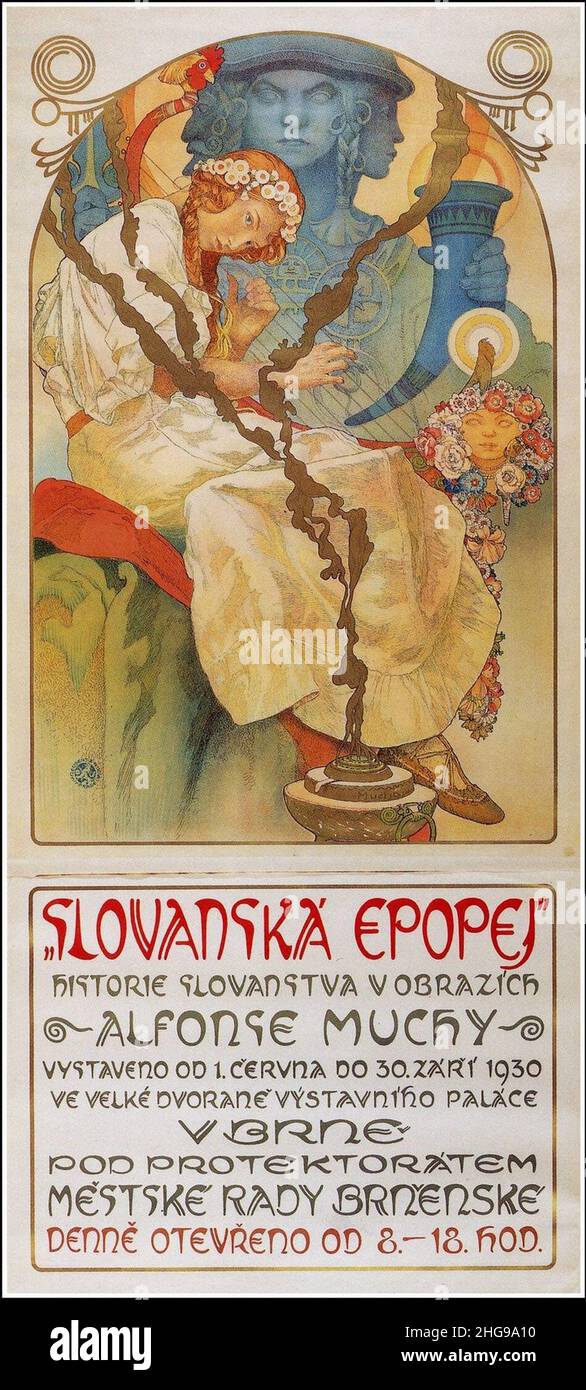 Slav Epic poster - Alfons Mucha Stock Photo - Alamy