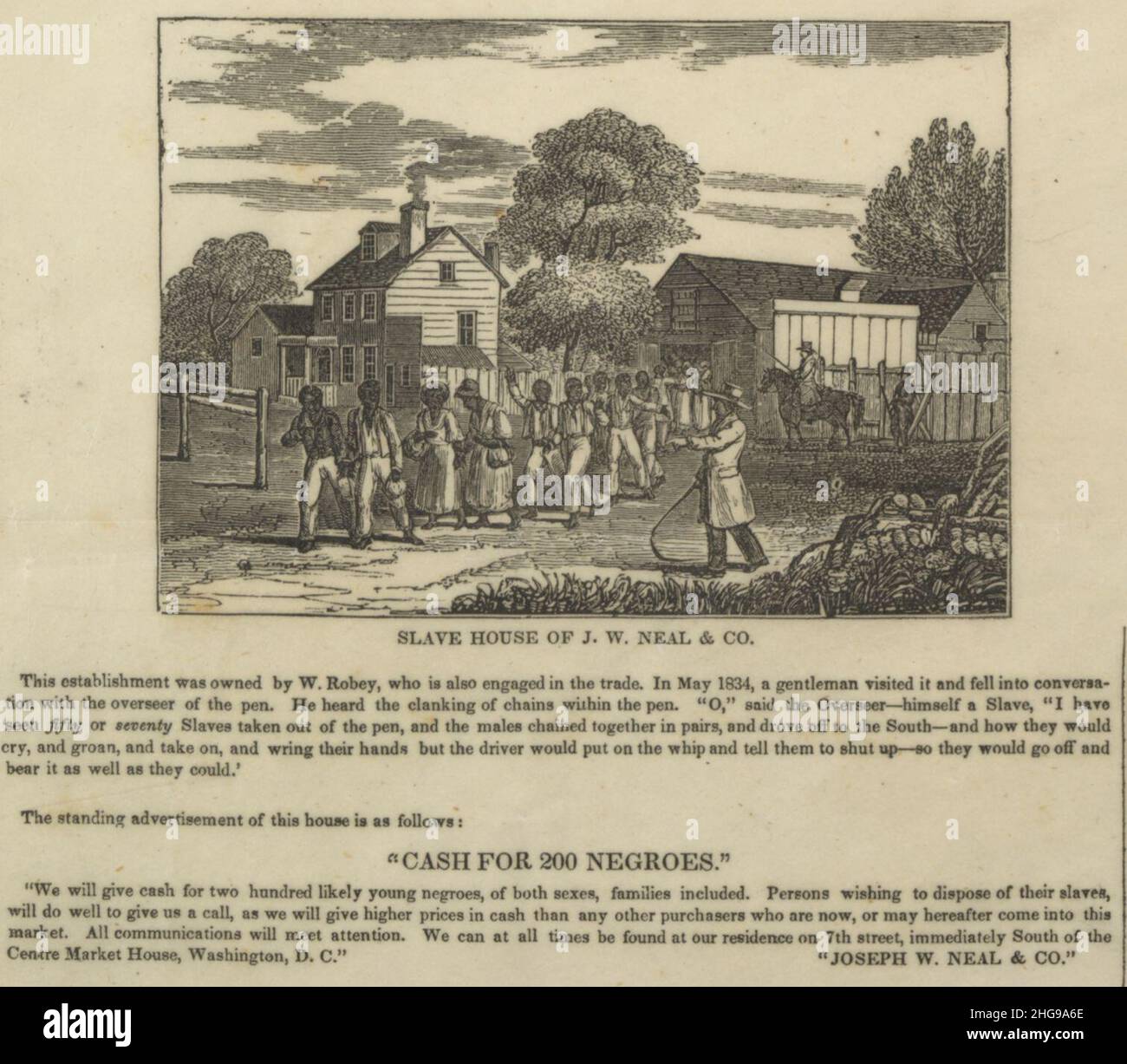 Slave market of Joseph Neal Stock Photo - Alamy