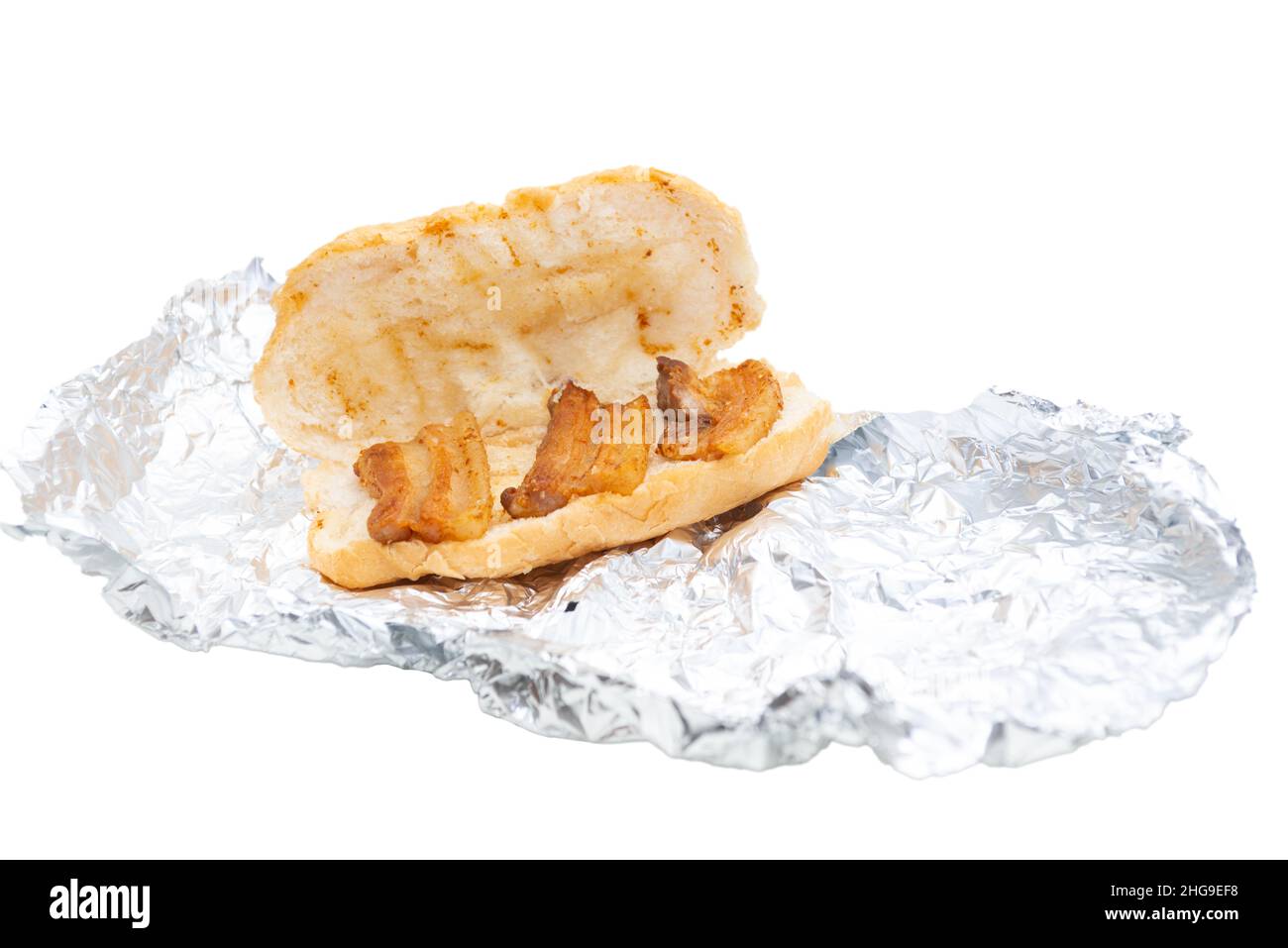 grilled bacon sandwich isolated on white background Stock Photo - Alamy