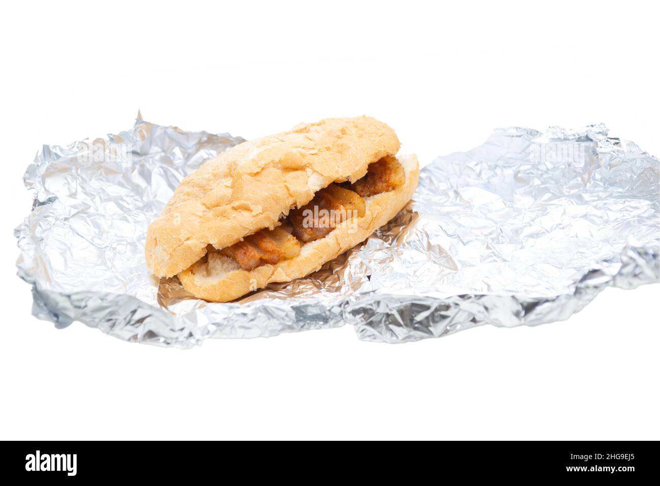 grilled bacon sandwich isolated on white background Stock Photo - Alamy