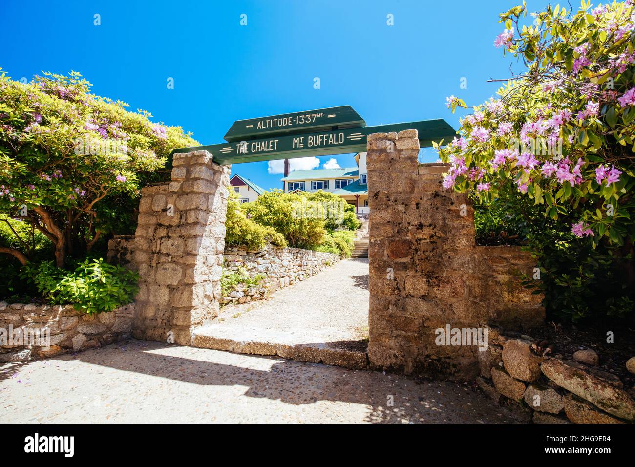 Mt Buffalo Chalet in Victoria Australia Stock Photo - Alamy