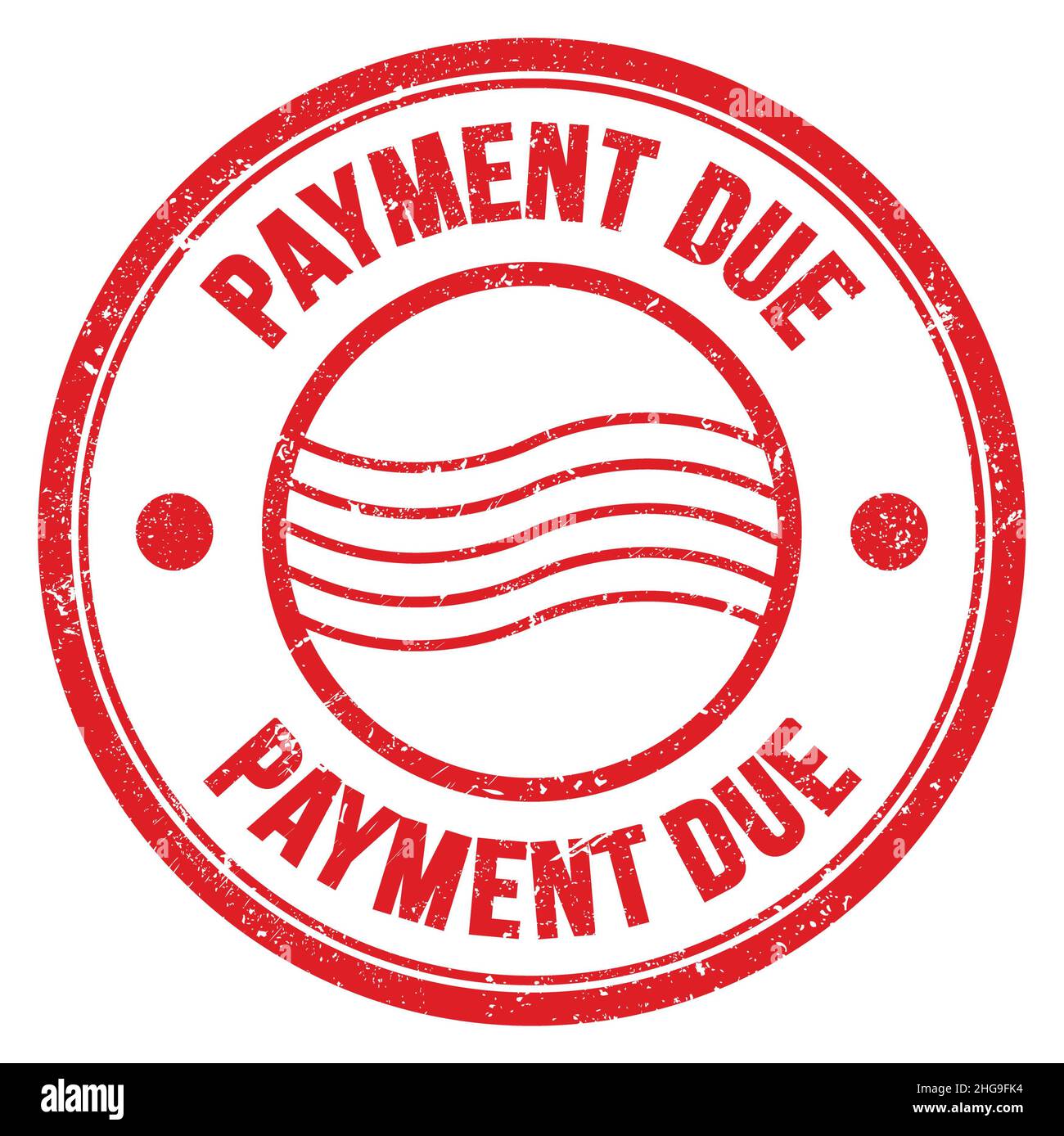 PAYMENT DUE word written on red round postal stamp sign Stock Photo - Alamy