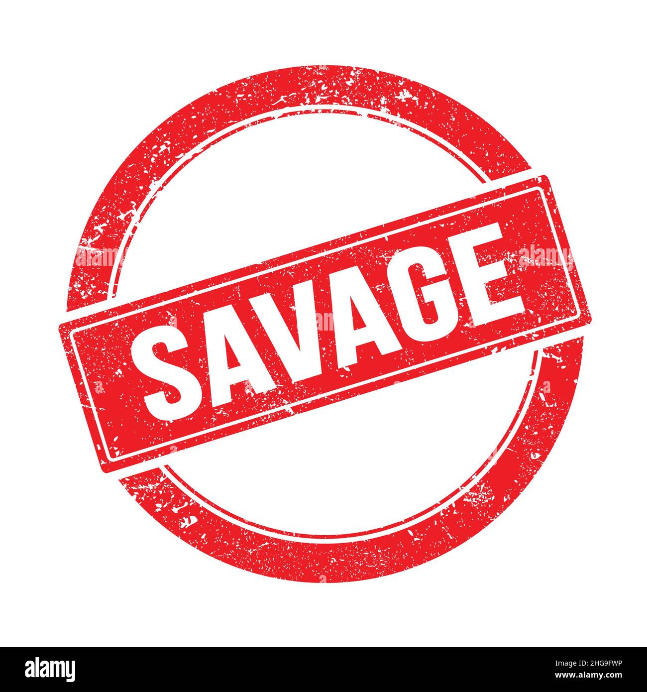Savage text on red hi-res stock photography and images - Alamy