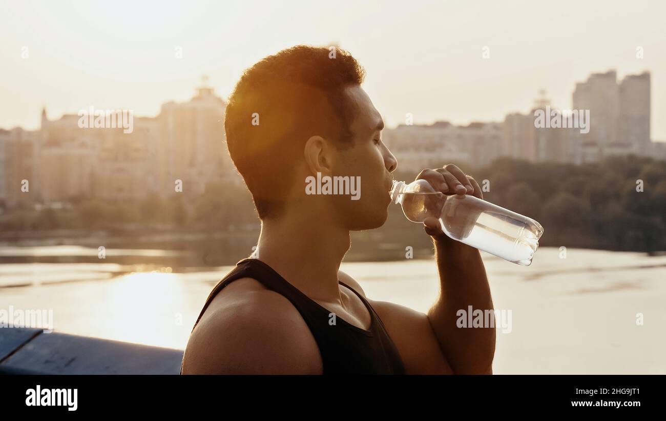 Man drinking river water hi-res stock photography and images - Alamy