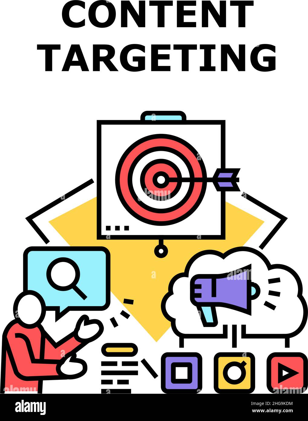 Content targeting icon vector illustration Stock Vector Image & Art - Alamy