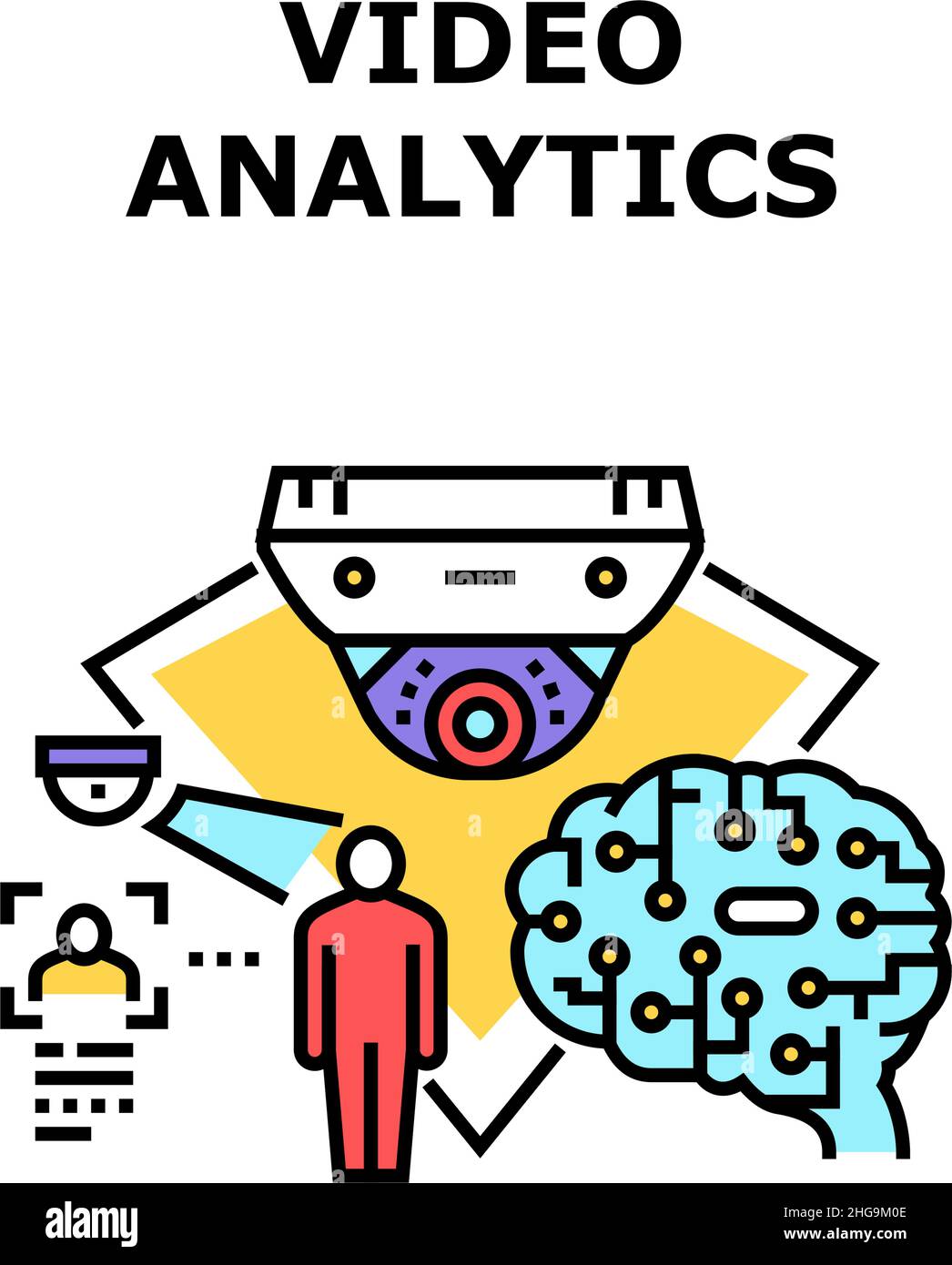Video analytics icon vector illustration Stock Vector Image & Art - Alamy