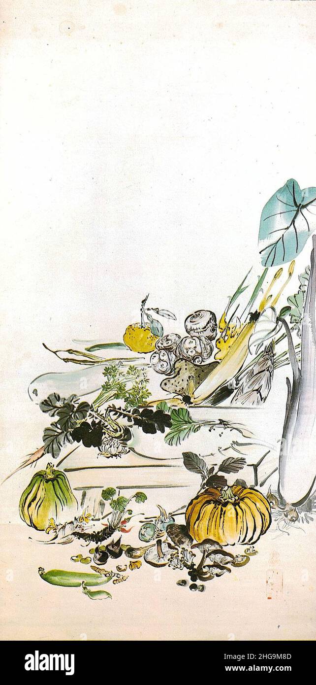 'The Death of Buddha', ink and color on paper by Shibata Zeshin, c ...