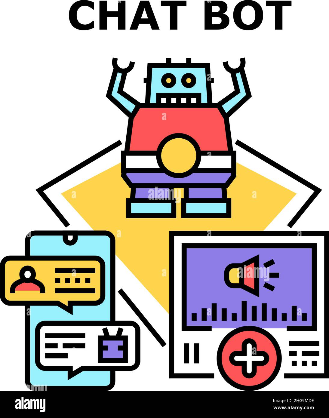 Chat bot icon vector illustration Stock Vector Image & Art - Alamy