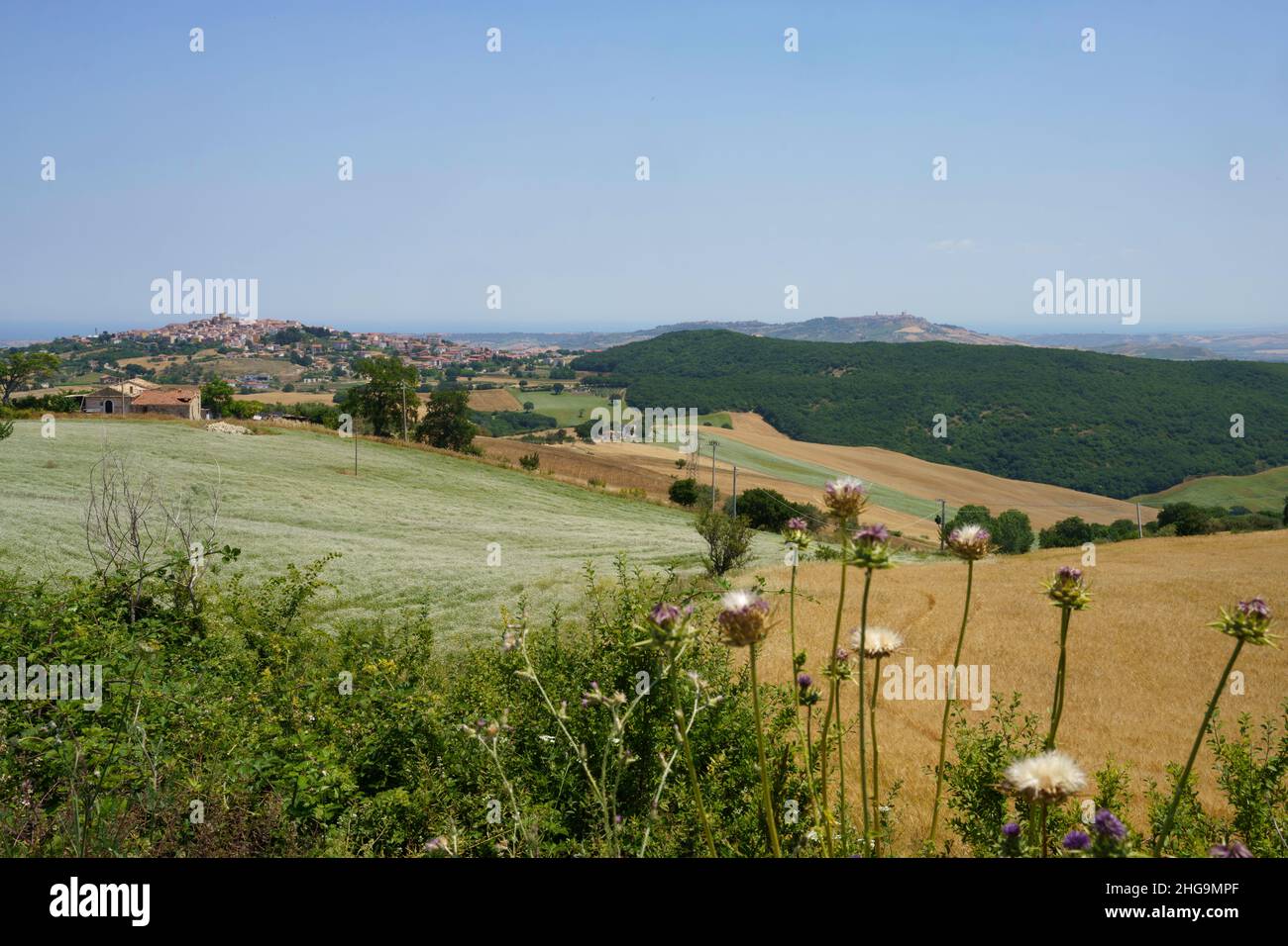 Landscape in Campobasso province, Molise, Italy, along the road to ...