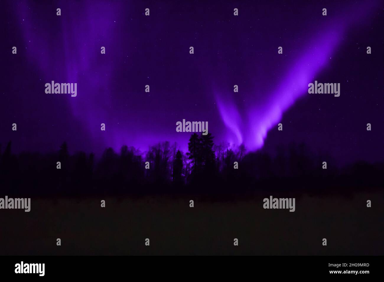 Northern lights of many shades of color Lapland Stock Photo - Alamy