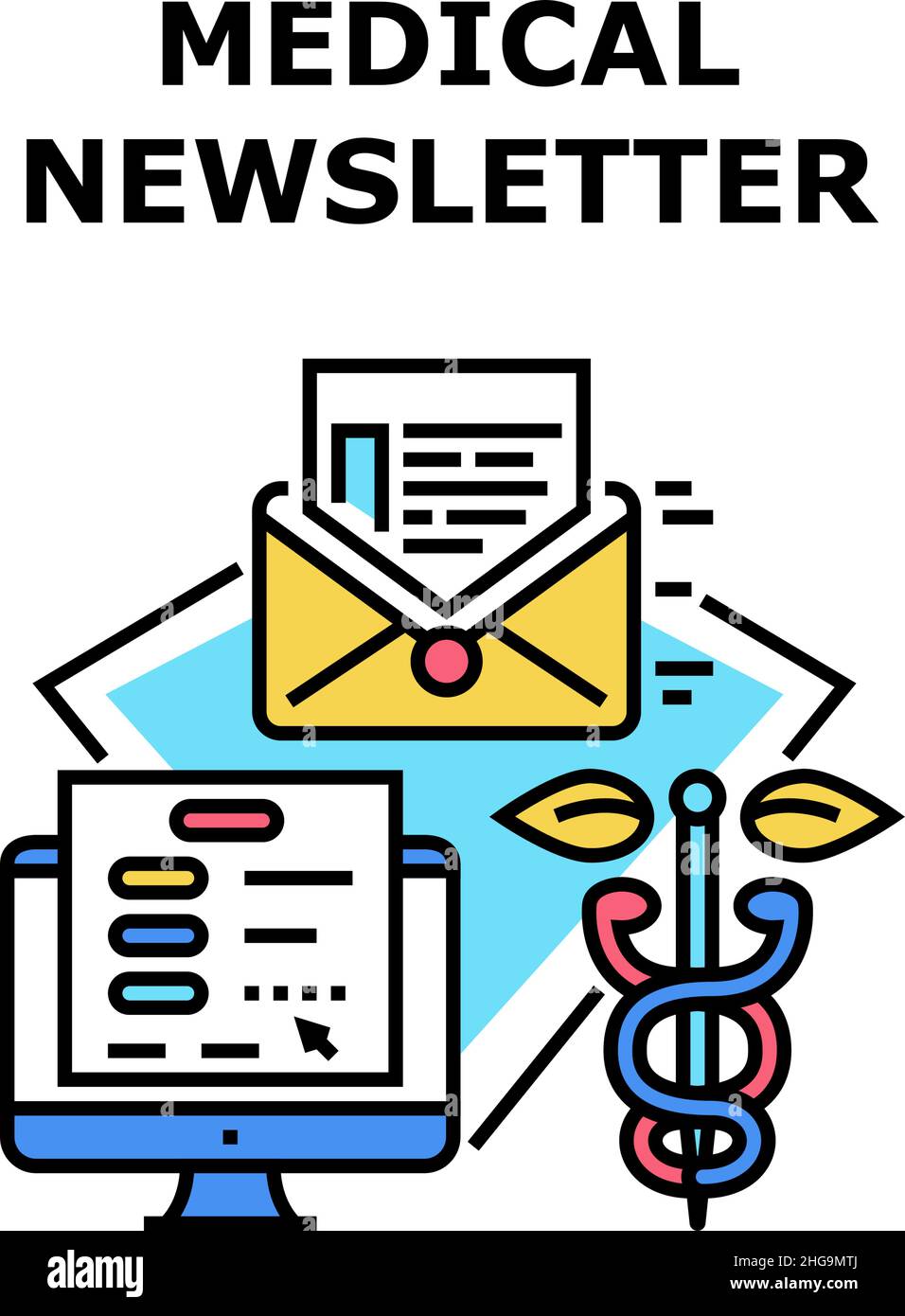 Medical newsletter icon vector illustration Stock Vector Image & Art ...