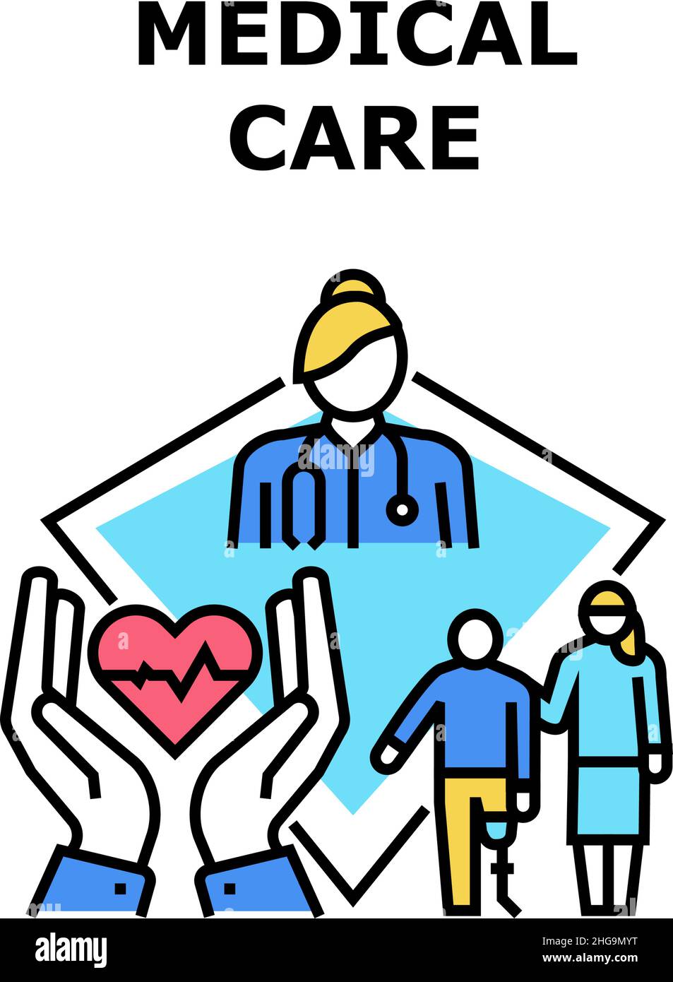 Medical care icon vector illustration Stock Vector Image & Art - Alamy