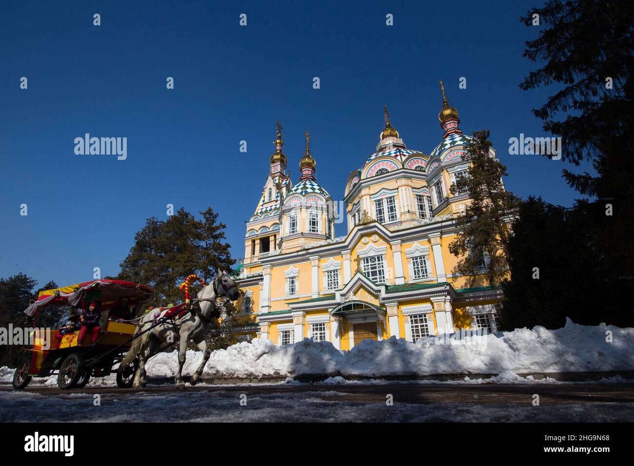 Panfilov Park in Almaty, Kazakhstan Stock Photo - Alamy