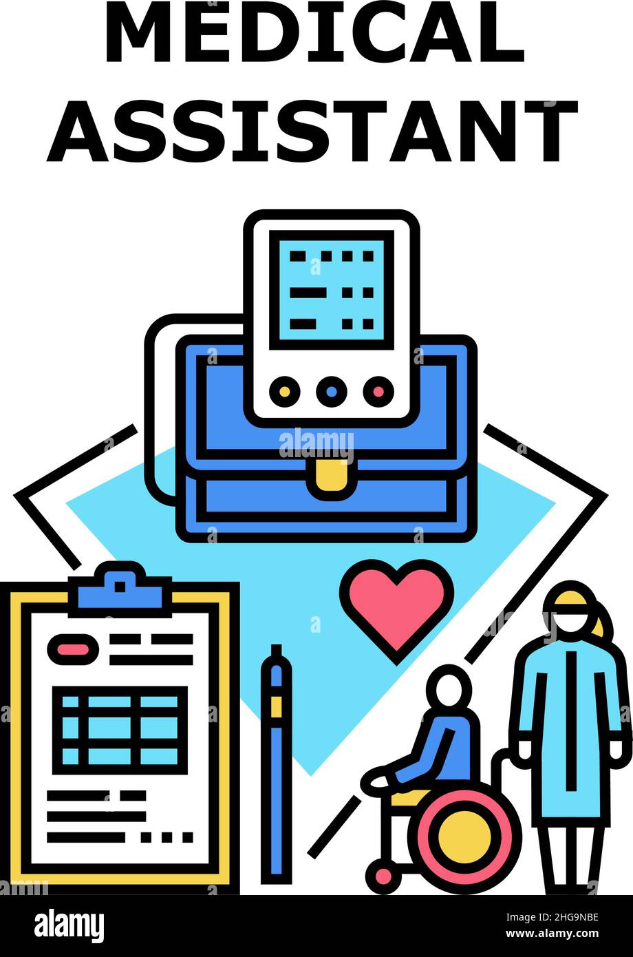 Medical assistant icon vector illustration Stock Vector Image & Art - Alamy