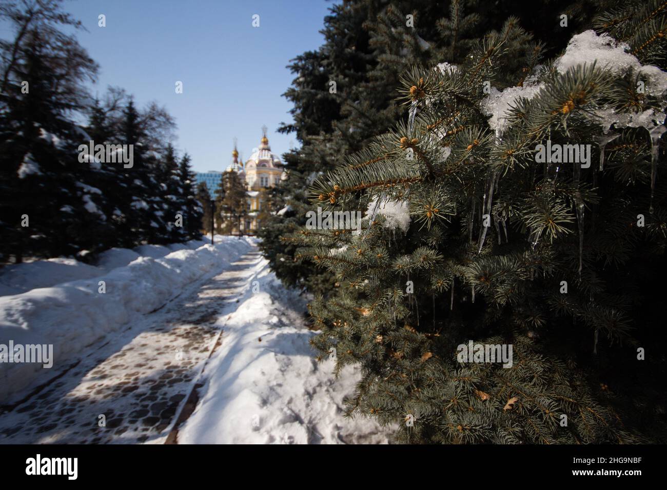 Panfilov Park in Almaty, Kazakhstan Stock Photo - Alamy