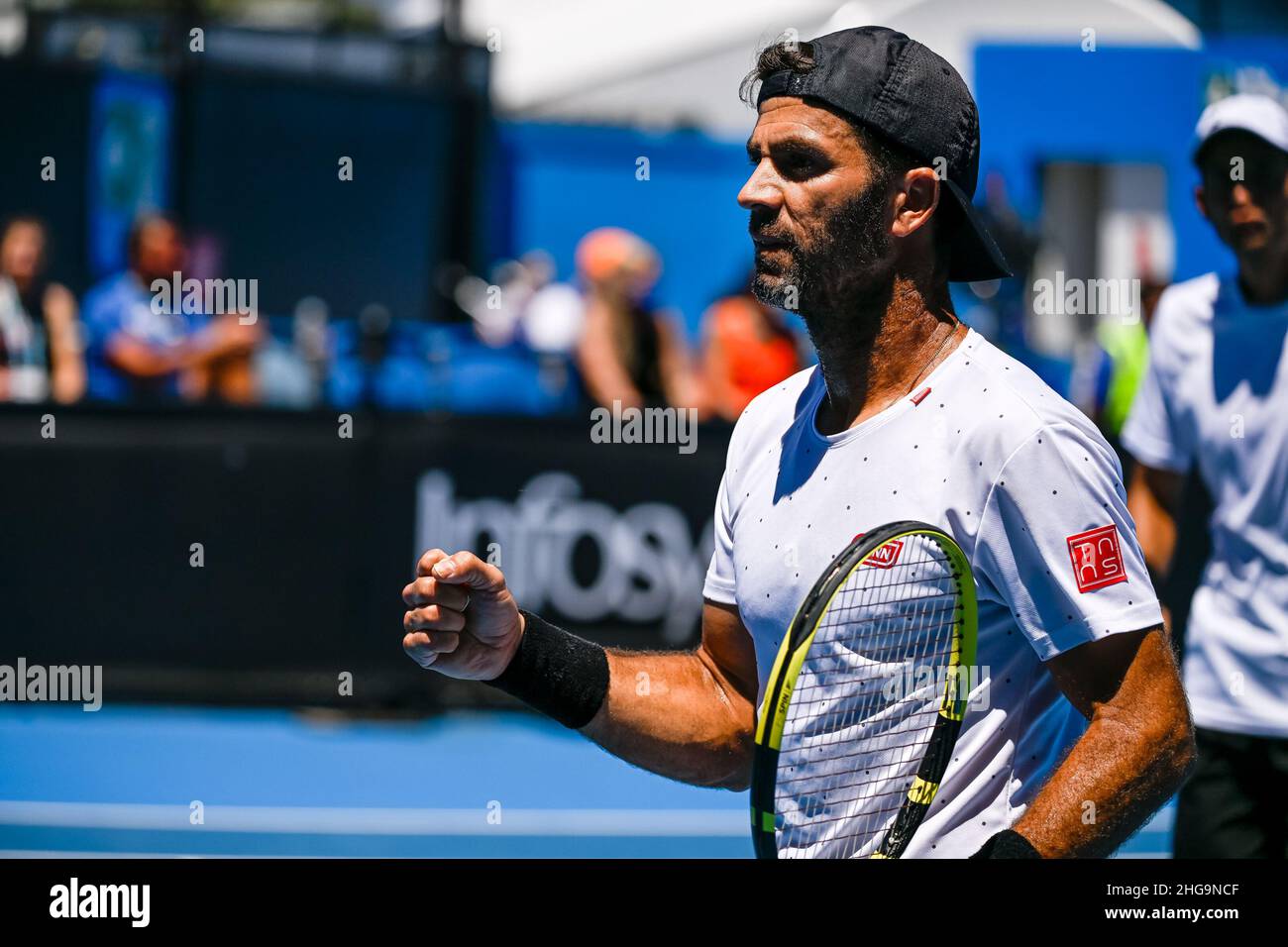 MELBOURNE, AUSTRALIA - JANUARY 19: Jean-Julien Rojer of the Netherlands ...