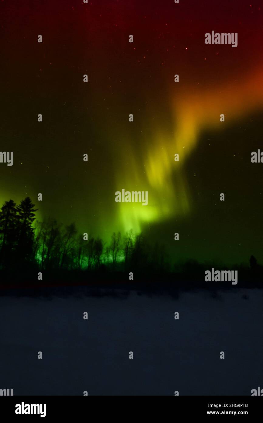 Northern lights of many shades of color Lapland Stock Photo - Alamy