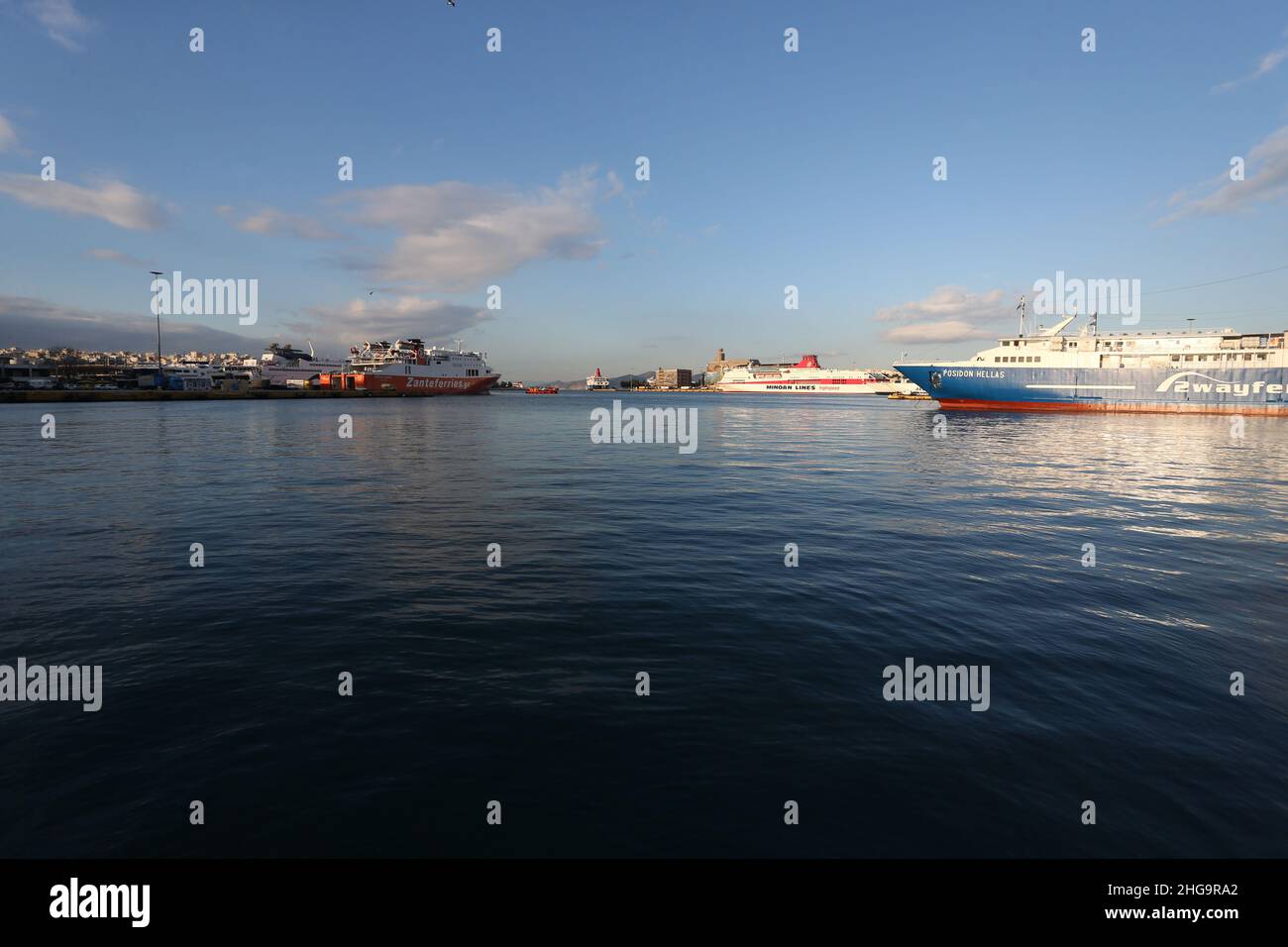 Piraeus Port Athens Greece Stock Photo - Alamy