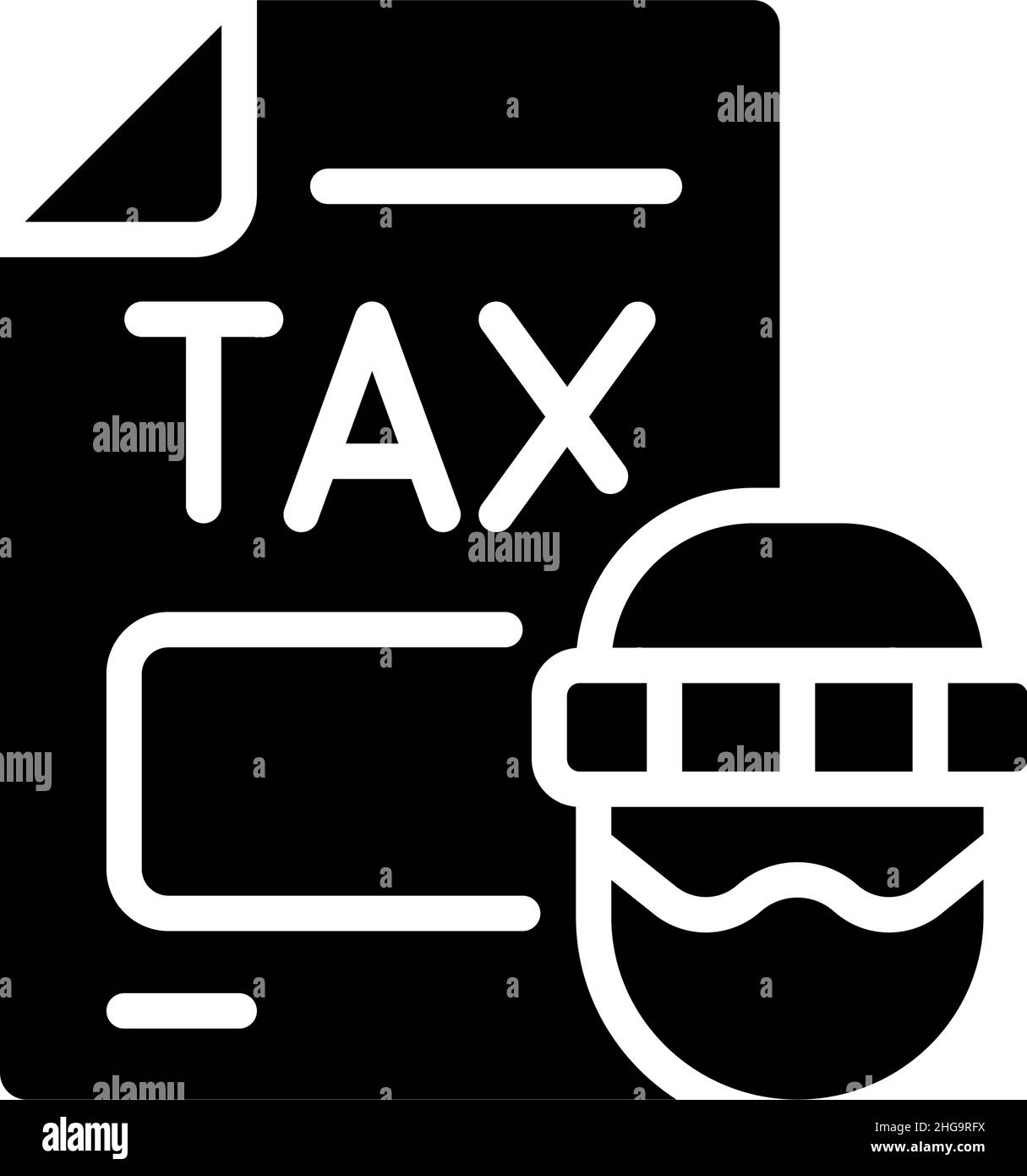 Tax evasion black glyph icon Stock Vector Image & Art - Alamy