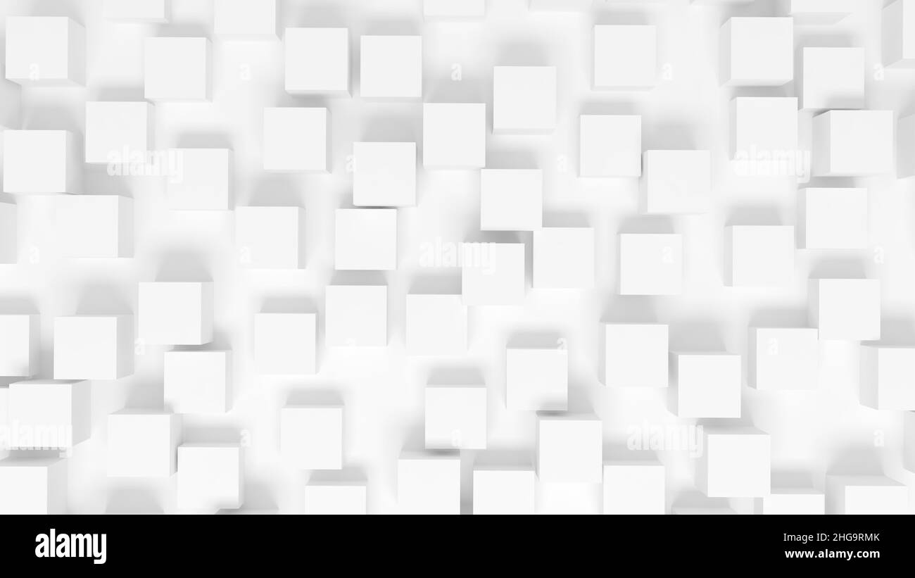Abstract 3D white geometric background Stock Photo - Alamy