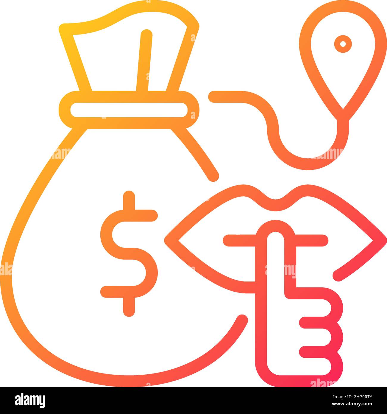 Bulk cash smuggling gradient linear vector icon Stock Vector Image ...