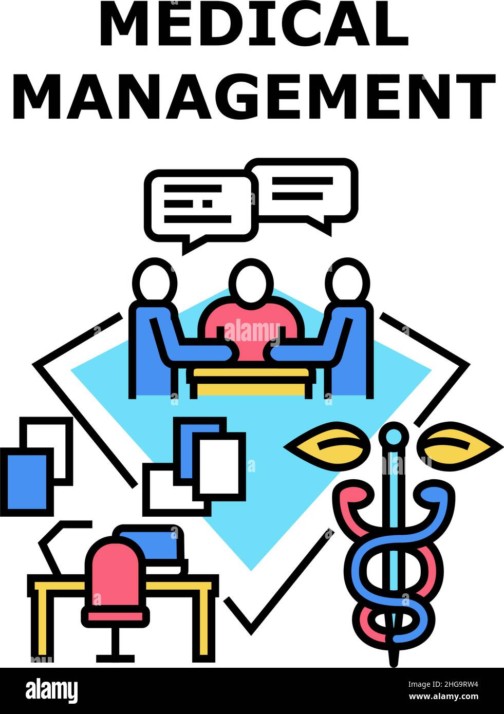 Medical management icon vector illustration Stock Vector Image & Art ...