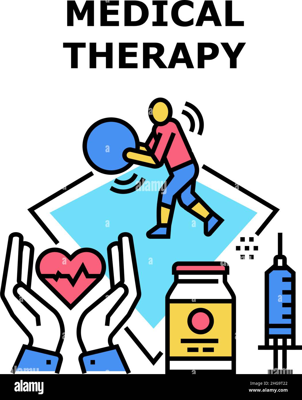 Medical therapy icon vector illustration Stock Vector Image & Art - Alamy