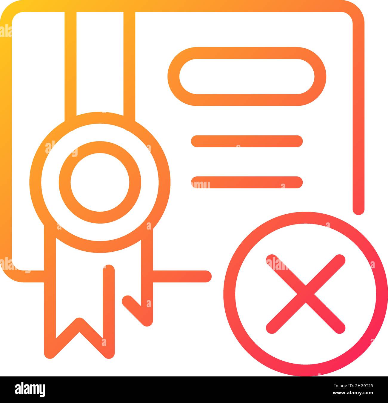 Submission decline gradient linear vector icon Stock Vector Image & Art ...