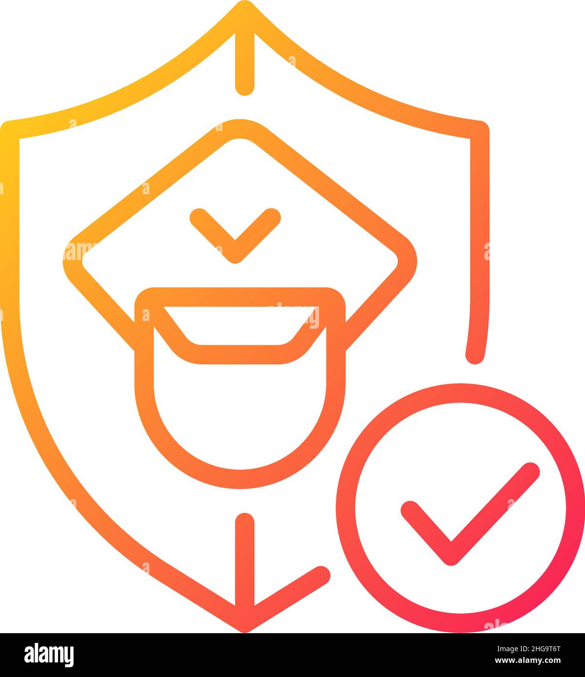 Customs officer gradient linear vector icon Stock Vector Image & Art ...