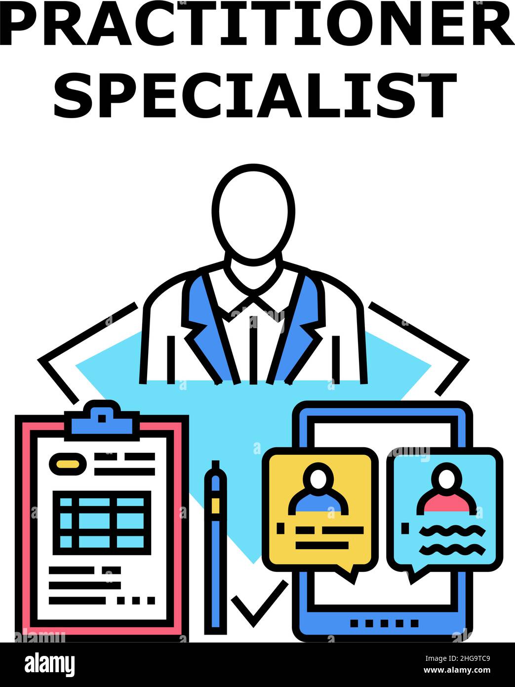 Practitioner specialist icon vector illustration Stock Vector Image ...