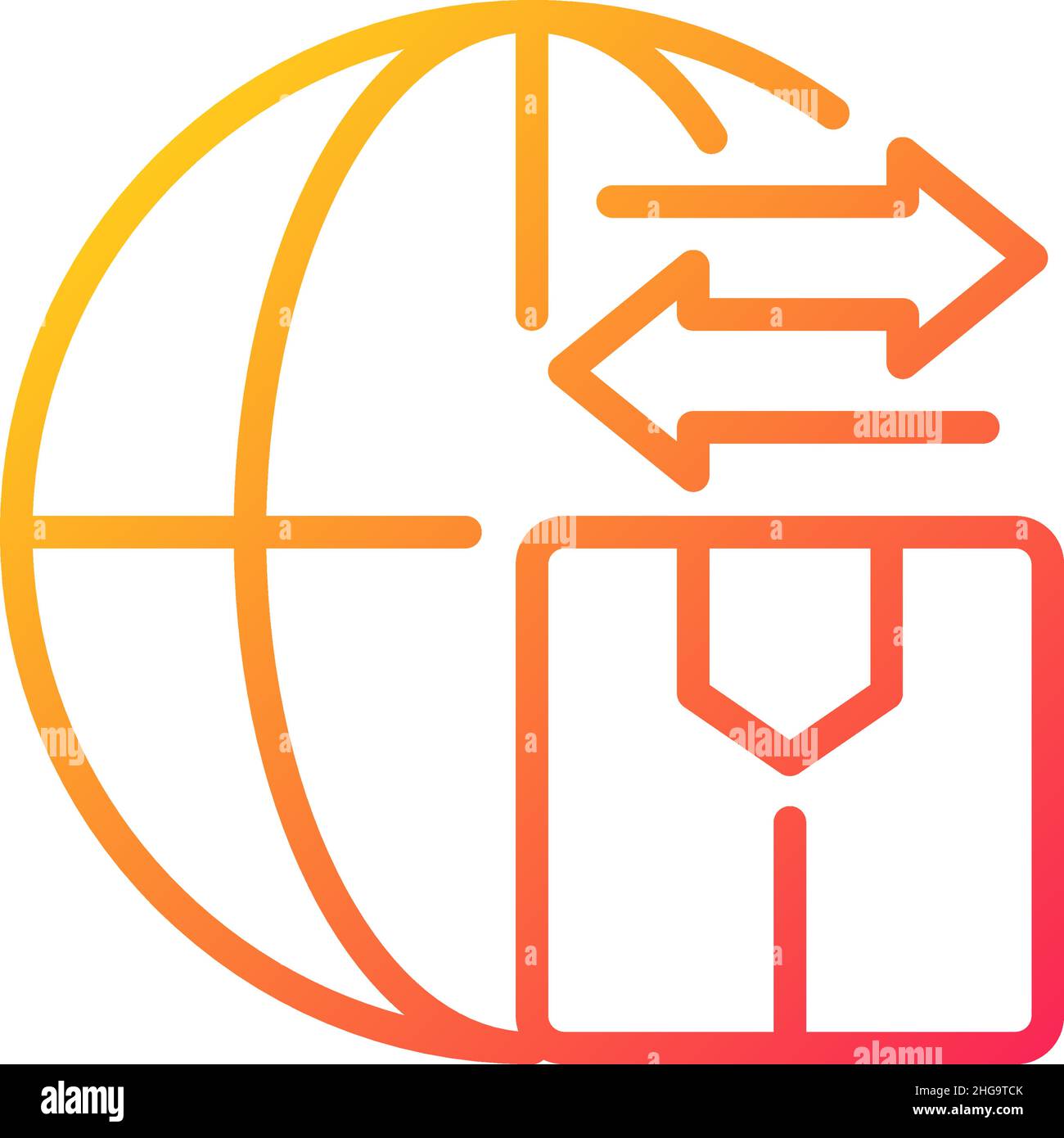 Goods import and export gradient linear vector icon Stock Vector Image ...