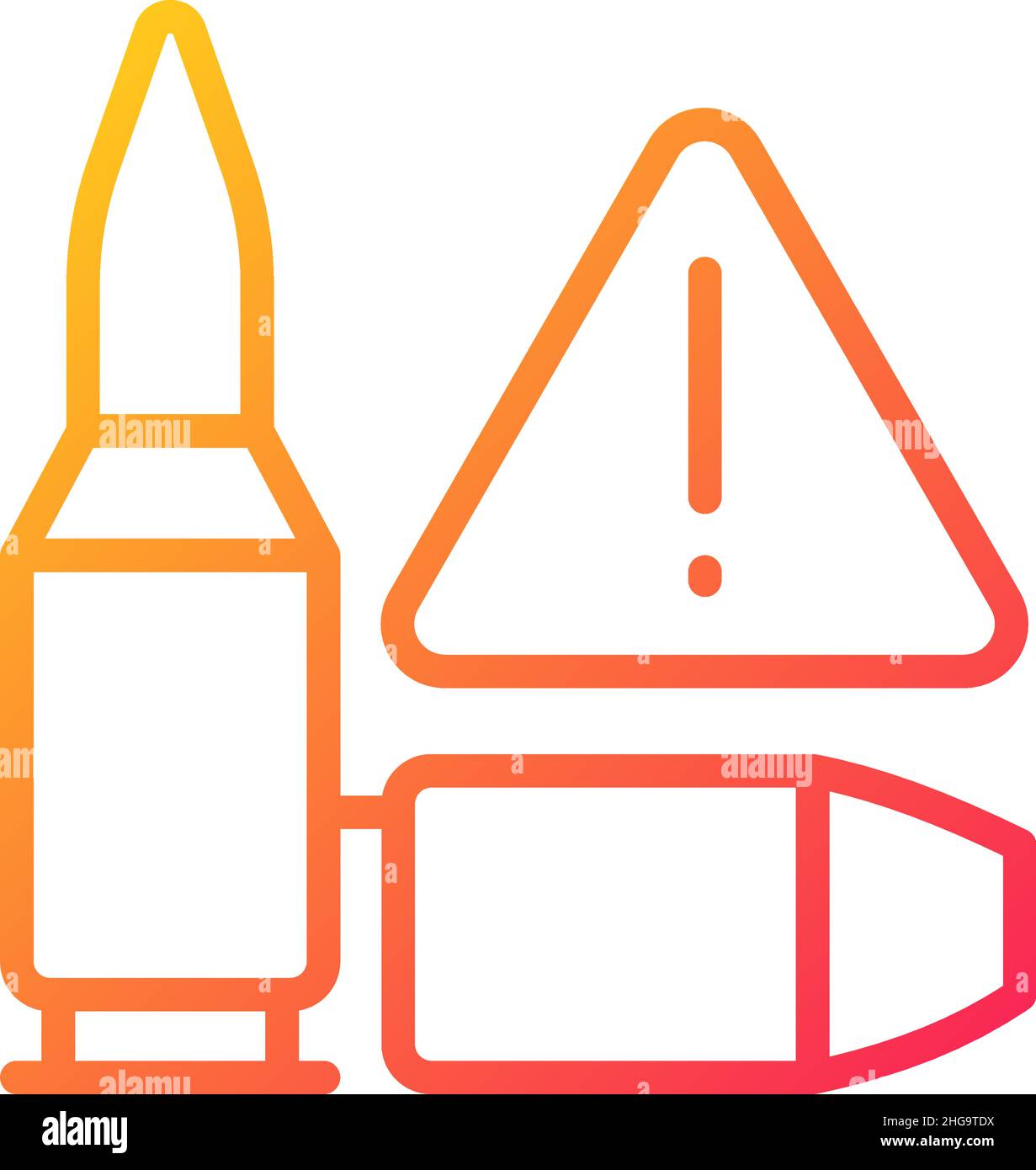 Ammunition smuggling gradient linear vector icon Stock Vector Image ...