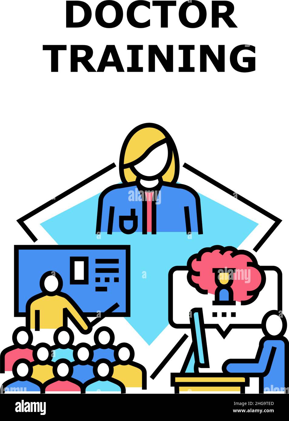 Doctor trainig icon vector illustration Stock Vector Image & Art - Alamy