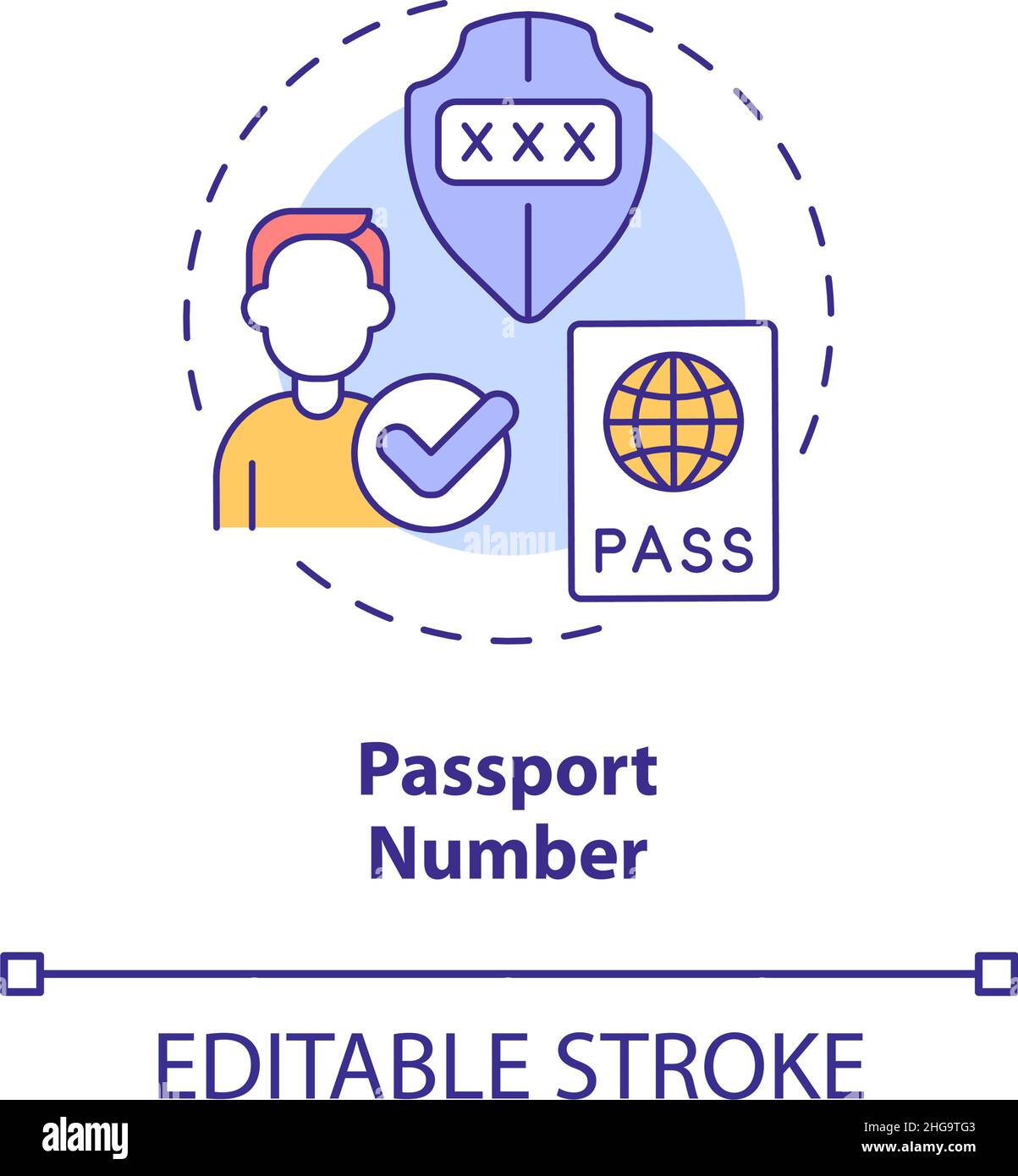 Passport number concept icon Stock Vector Image & Art - Alamy