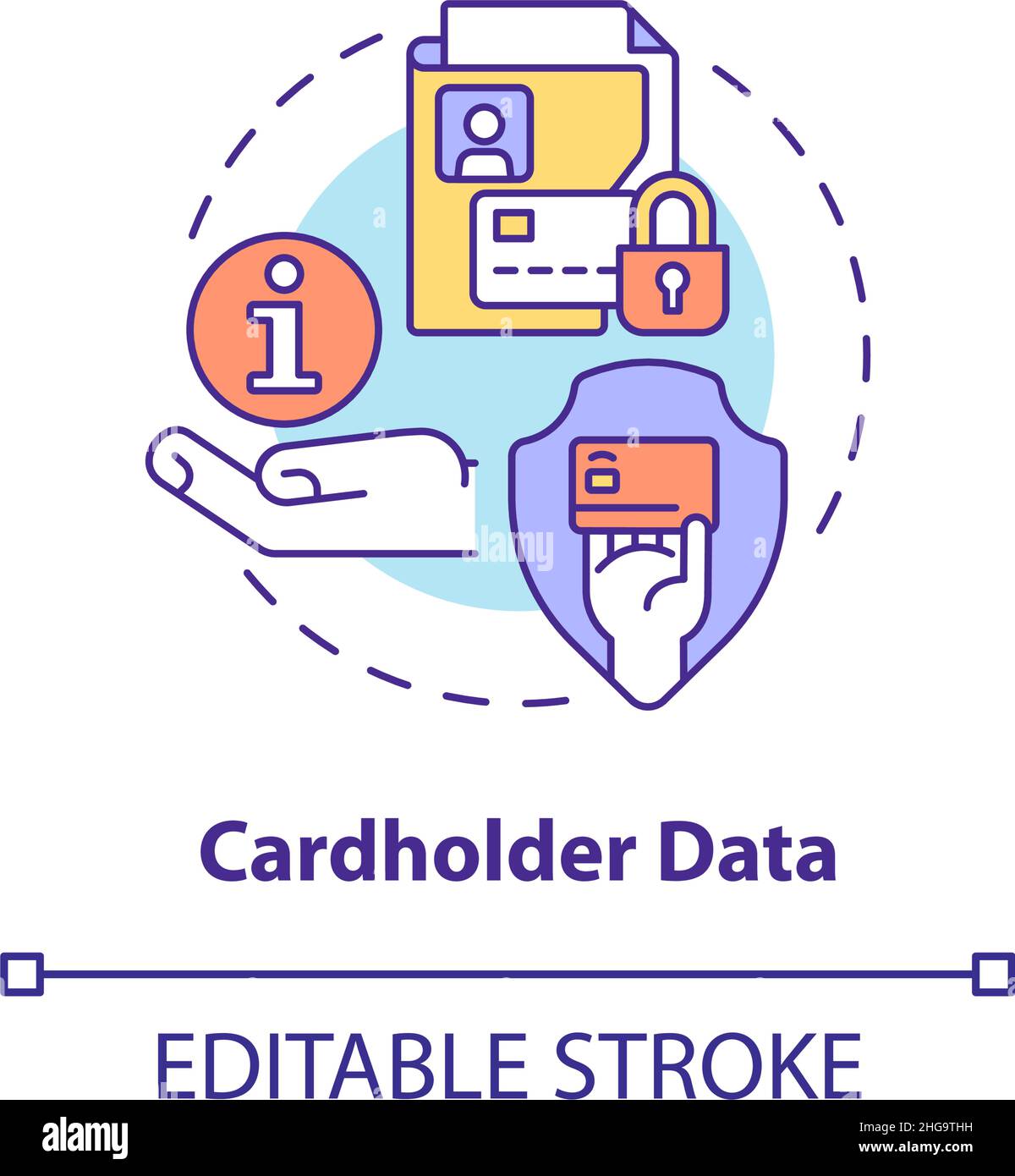 Cardholder data concept icon Stock Vector Image & Art - Alamy