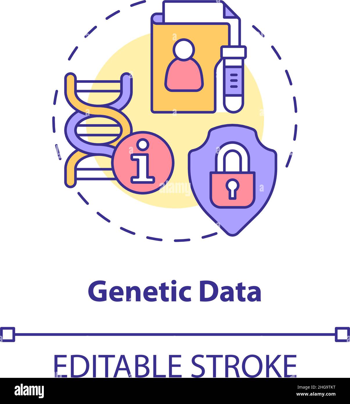 Genetic data concept icon Stock Vector Image & Art - Alamy