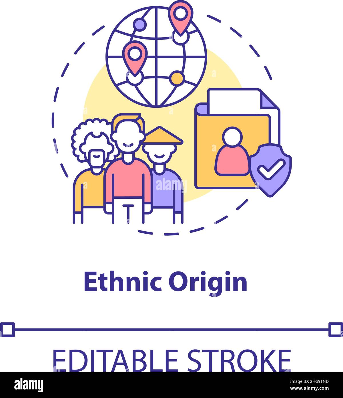 Ethnic origin concept icon Stock Vector Image & Art - Alamy