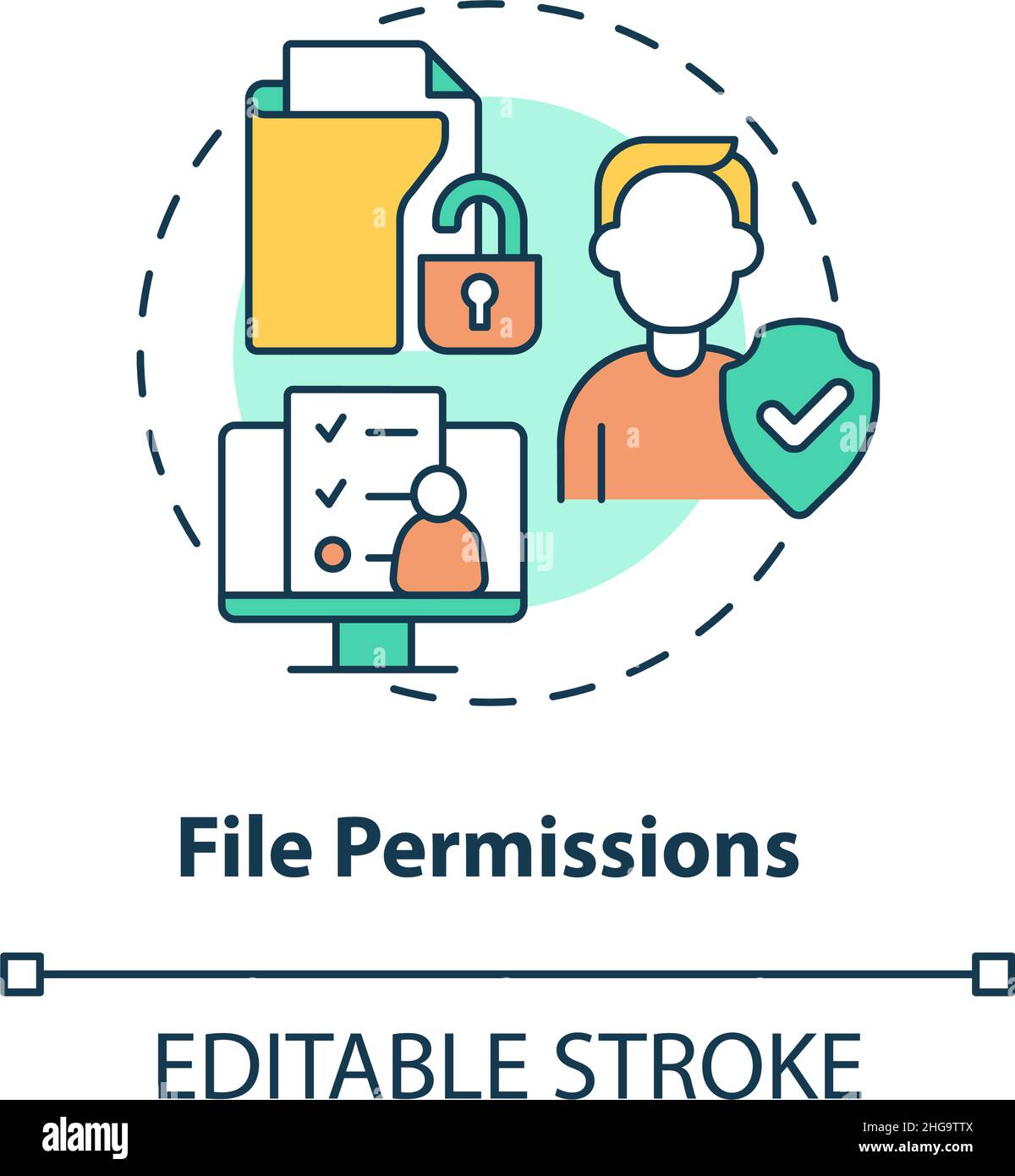 File permissions concept icon Stock Vector Image & Art - Alamy File permissions concept icon Stock Vector Image & Art - Alamy