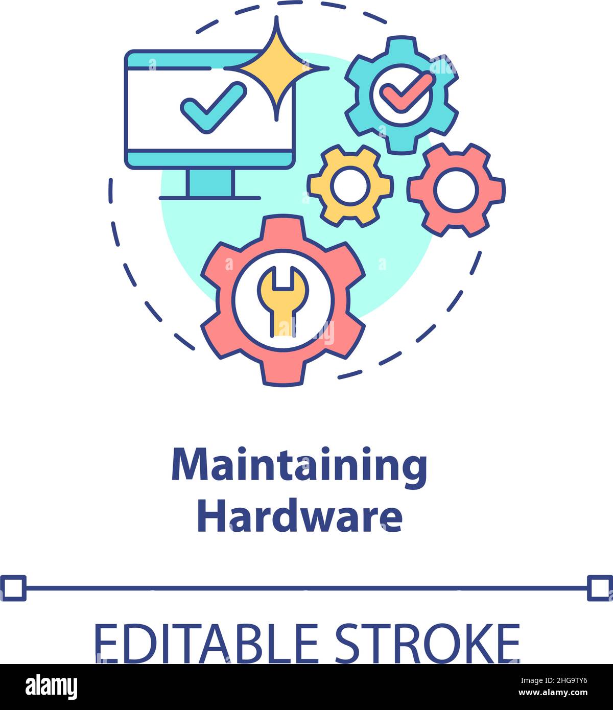 Maintaining hardware concept icon Stock Vector Image & Art - Alamy
