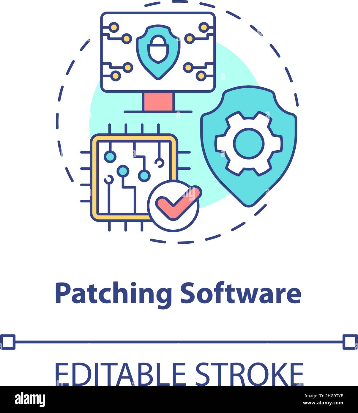 Patching software concept icon Stock Vector Image & Art - Alamy
