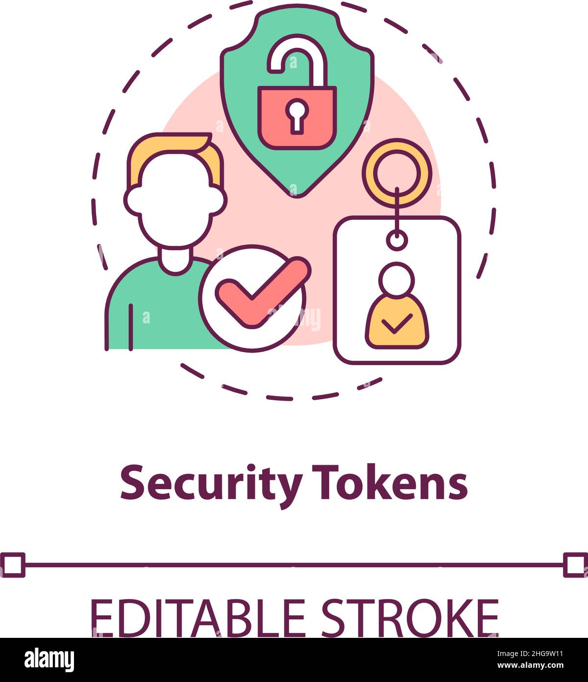 Security tokens concept icon Stock Vector Image & Art - Alamy