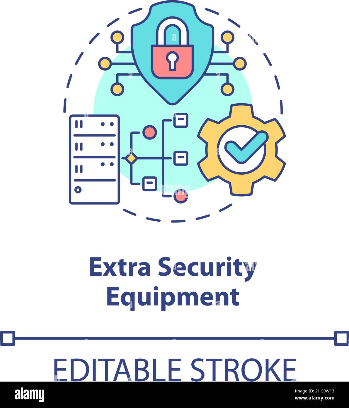 Extra security equipment concept icon Stock Vector Image & Art - Alamy