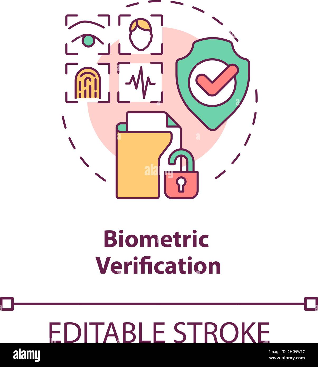 Biometric verification concept icon Stock Vector Image & Art - Alamy Biometric verification concept icon Stock Vector Image & Art - Alamy