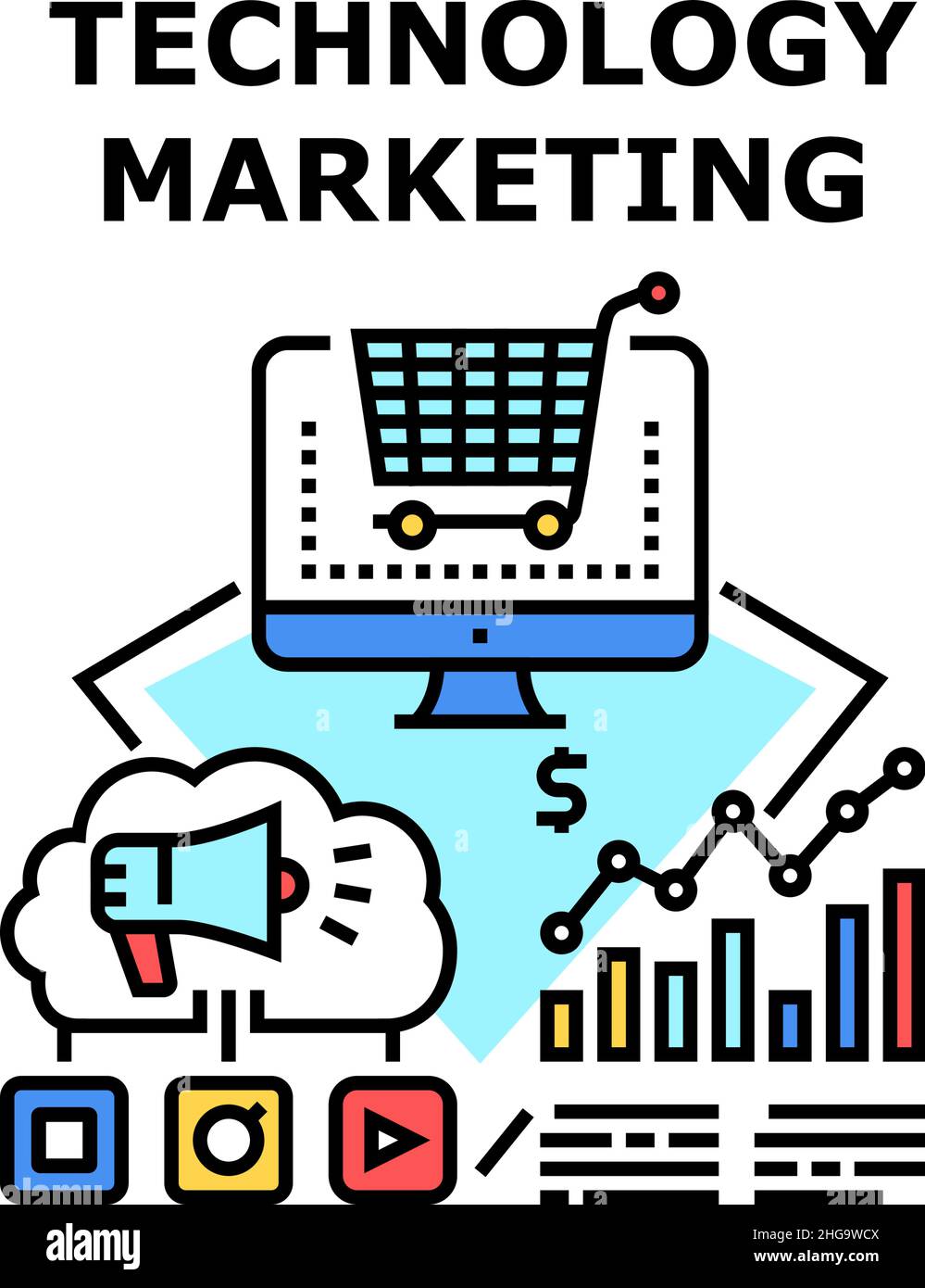 Technology marketing icon vector illustration Stock Vector Image & Art ...