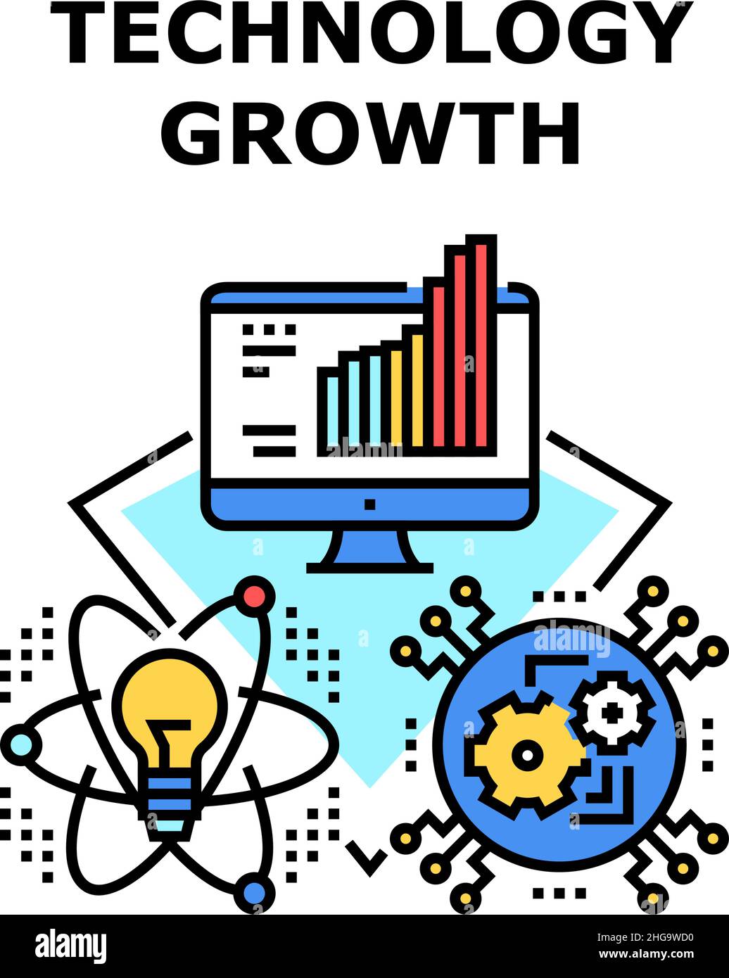 Technology growth icon vector illustration Stock Vector Image & Art - Alamy